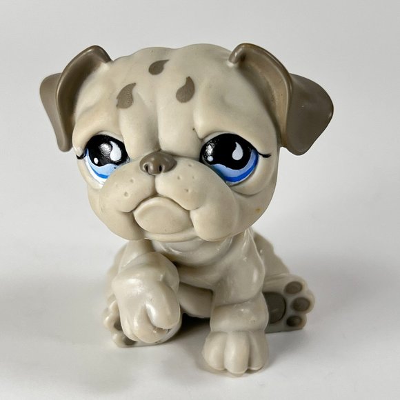 Hasbro | Toys | Hasbro Lps Littlest Pet Shop 58 Gray Bulldog Puppy ...
